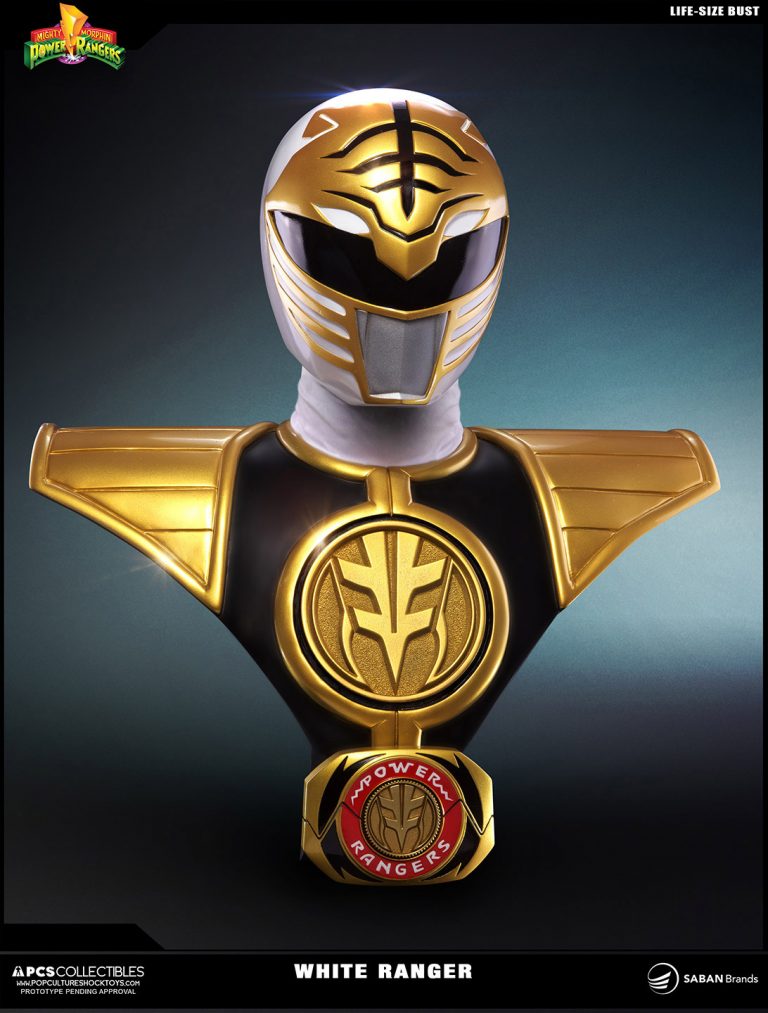 Power Rangers White Ranger Life Size Bust by Pop Culture Shock Toys ...