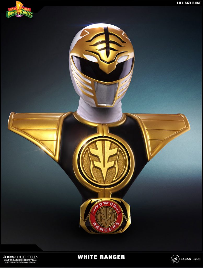 Power Rangers White Ranger Life Size Bust by Pop Culture Shock Toys ...