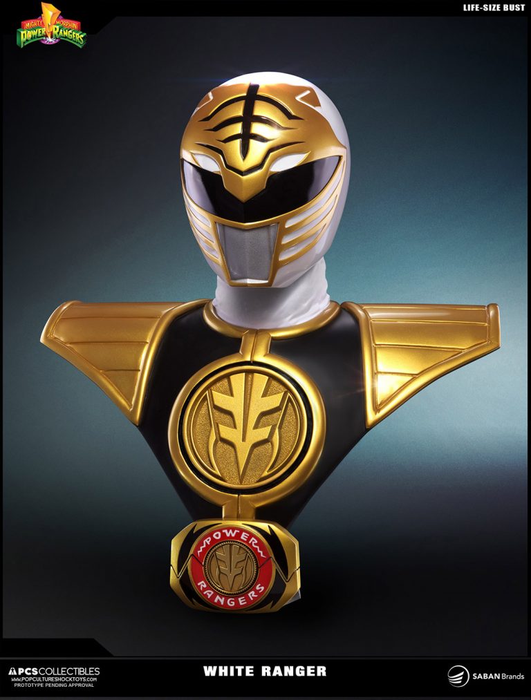 Power Rangers White Ranger Life Size Bust by Pop Culture Shock Toys ...