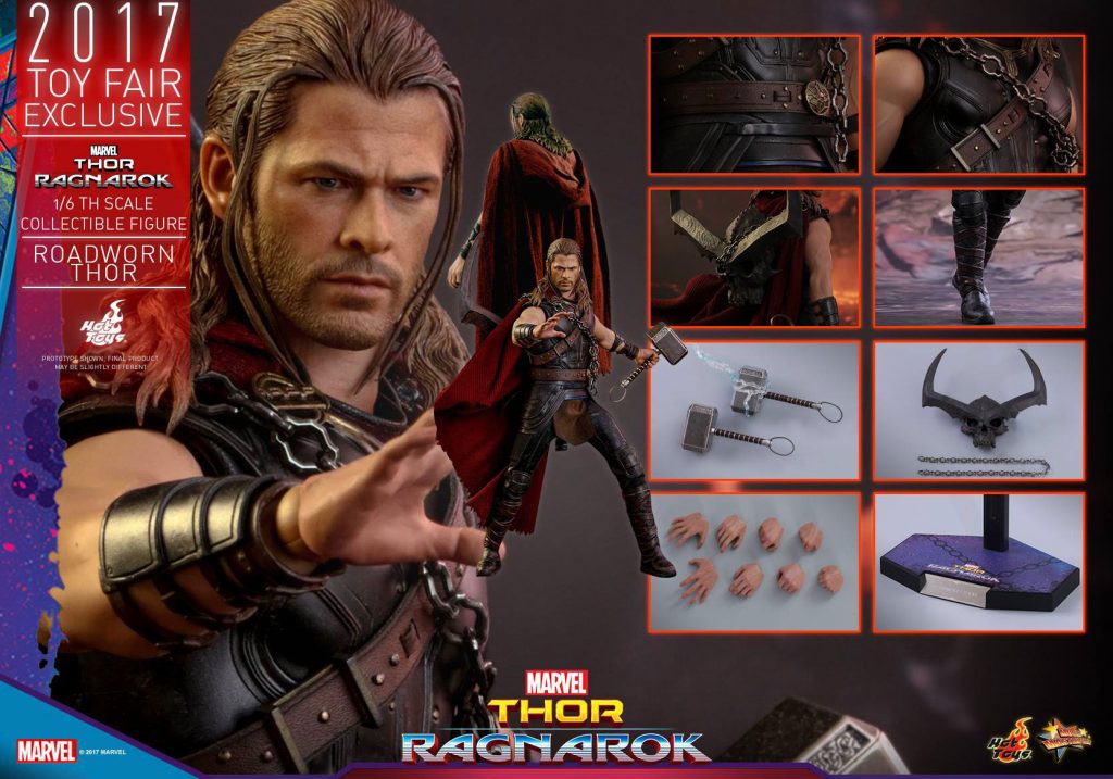 Thor Ragnarok Roadworn Thor Sixth Scale Figure by Hot Toys ...