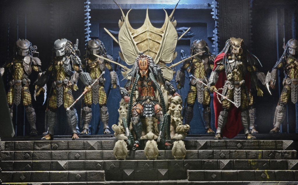 NECA Predator Bone Throne Action Figure Diorama | ActionFiguresDaily.com